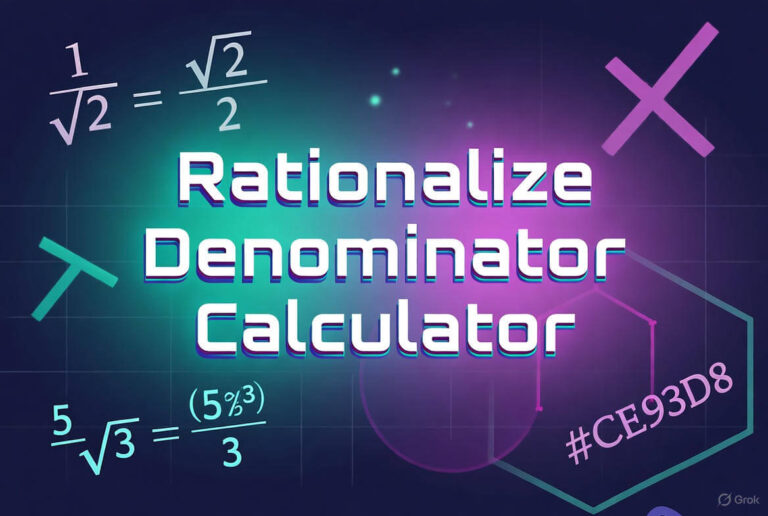 Rationalize Denominator Calculator | Simplify Fractions with Radicals