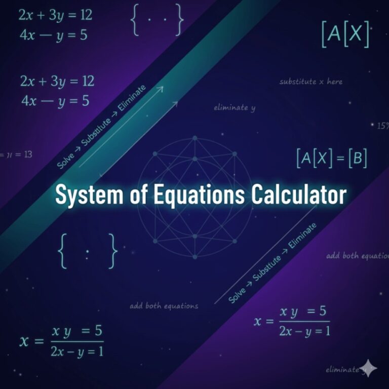 System of Equations Calculator | Solve Linear & Nonlinear Systems